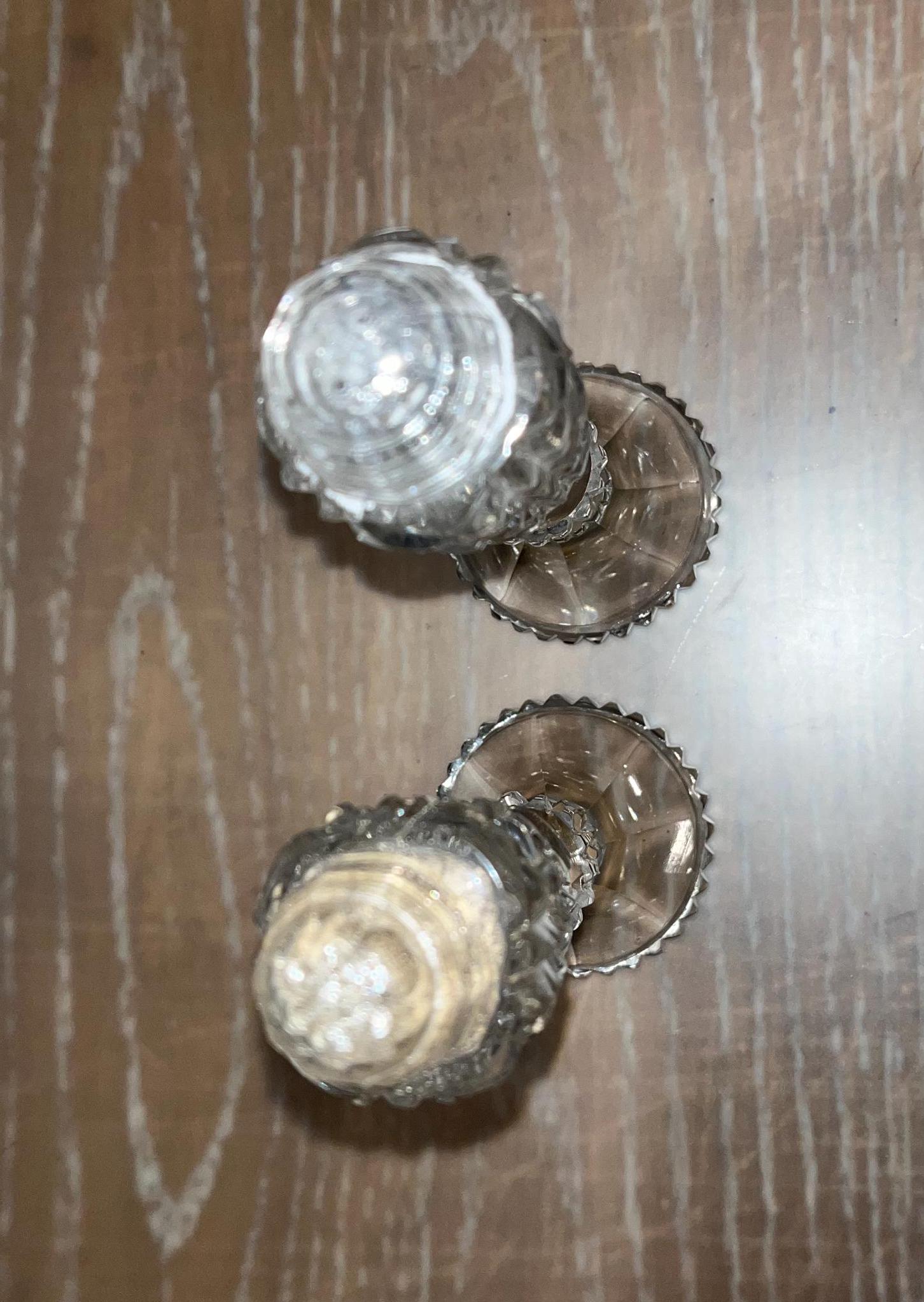 Pair of Antique ABP Salt Shakers, Antique ABP 6" Cut Glass Salt Shakers ...