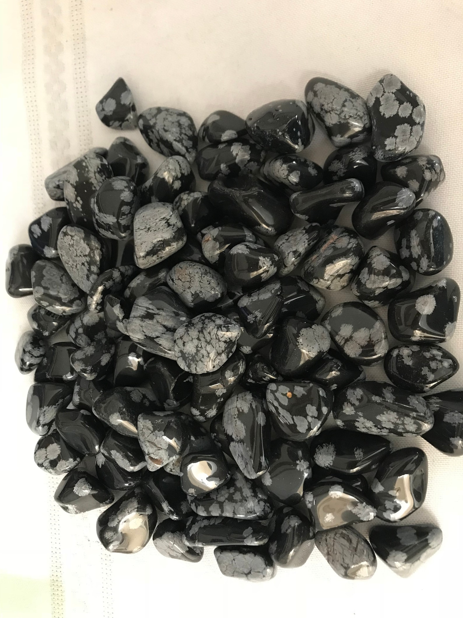 Snowflake Obsidian Gem Stones Snowflake Obsidian Polished | Etsy