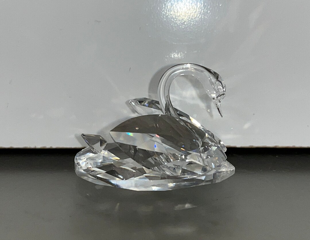 Swarovski Crystal Swan Figure Swarovski Swan Swarovski Small - Etsy
