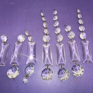 7 Square Prism Sets, Rectangle Antique Crystals, Antique Crystals Lot ...