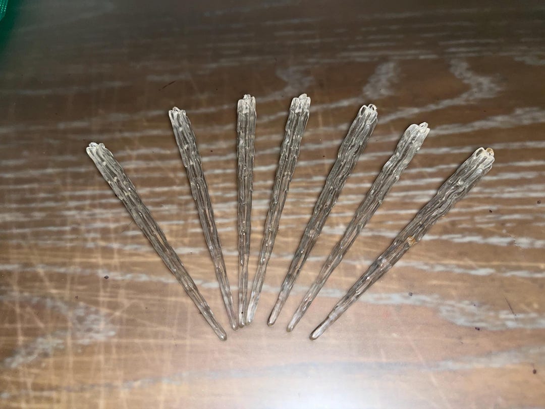 7 Spear Icicle Ornaments, 4 1/2" Shatterproof Icicle Ornaments, Spear ...