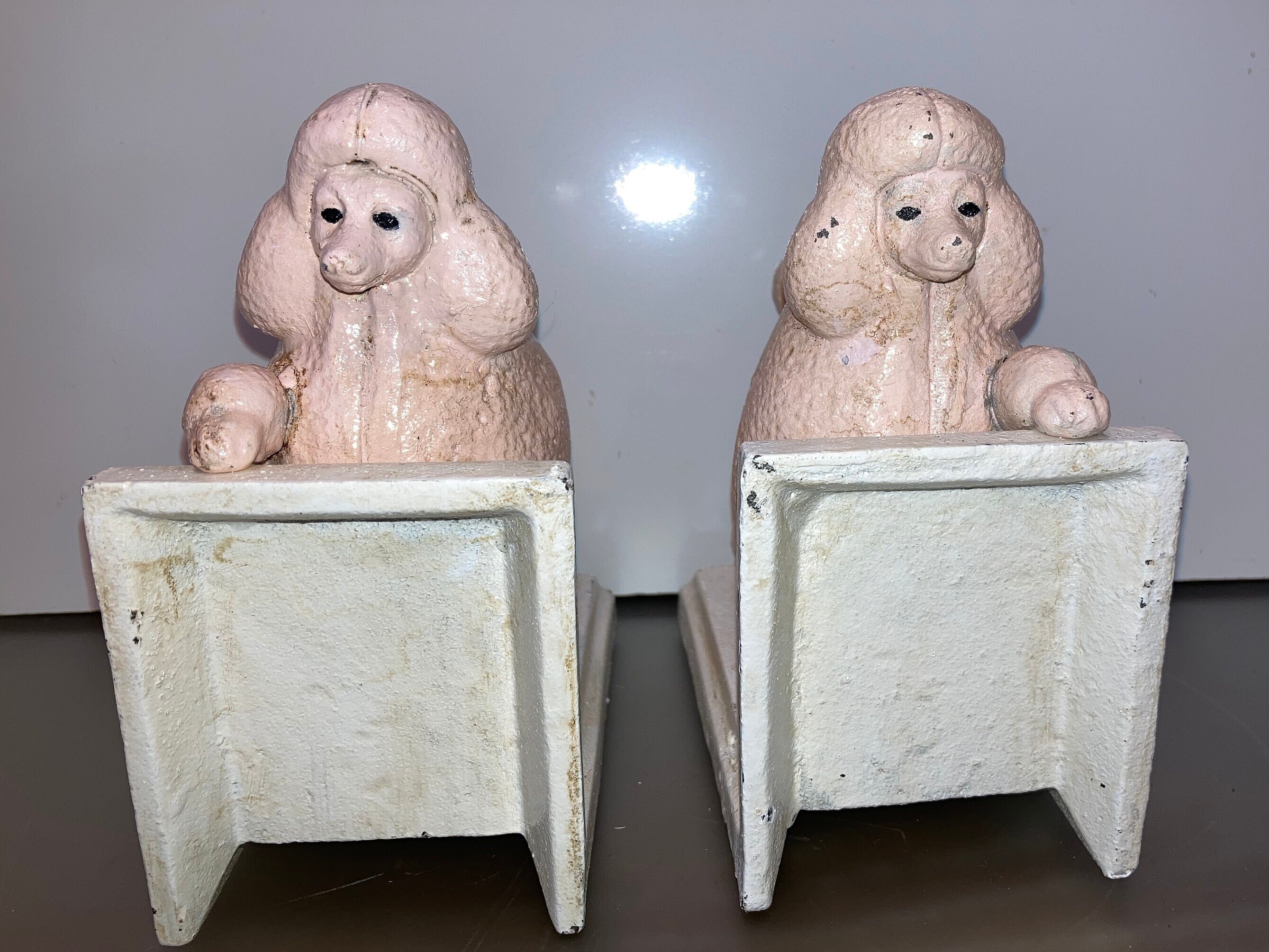 Pair of Vintage Pink Poodle Bookends Cast Iron Pink Poodle - Etsy