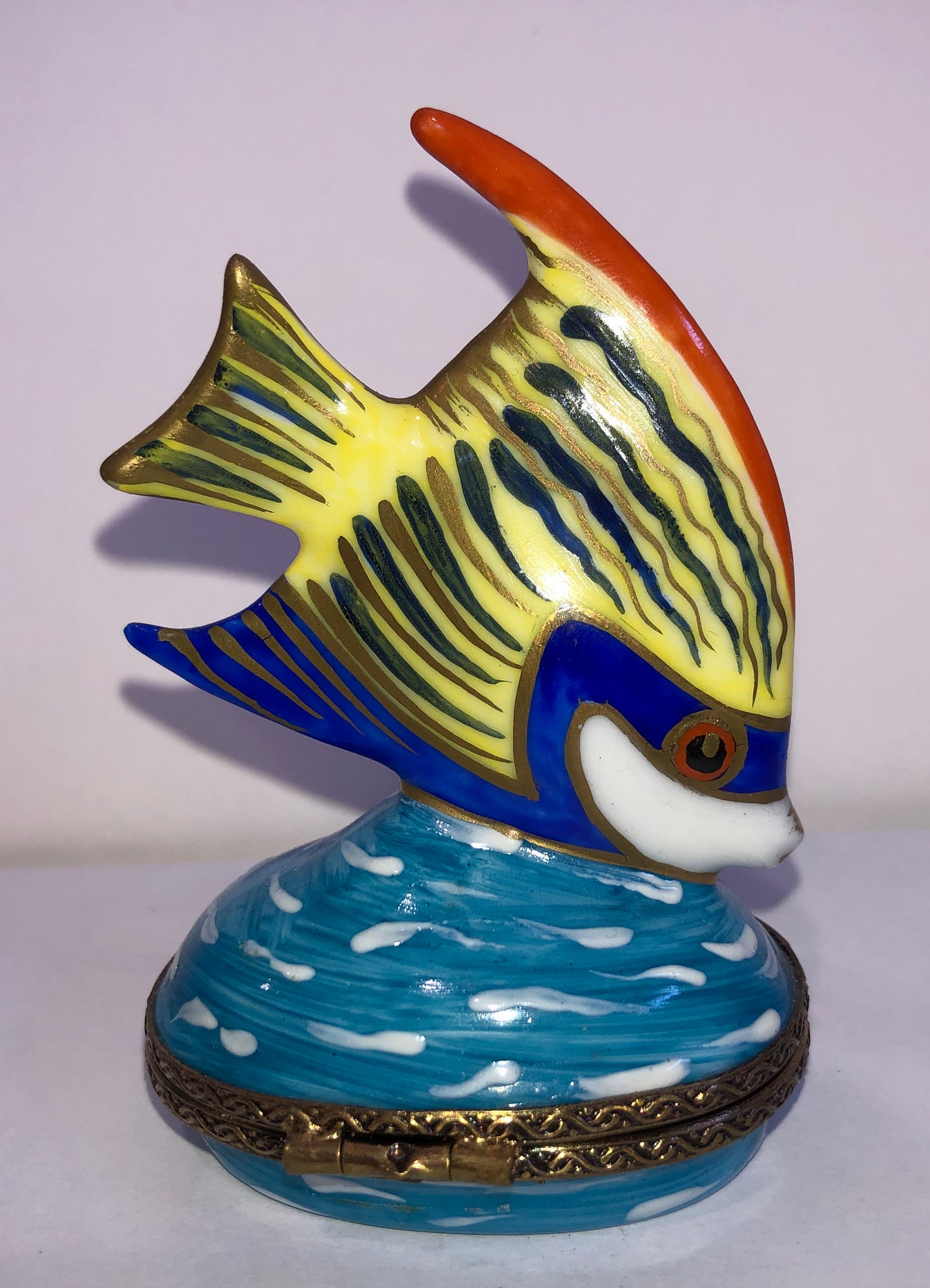 Limoges Anglefish Trinket Box Peint Main Fish Trinket Box - Etsy UK