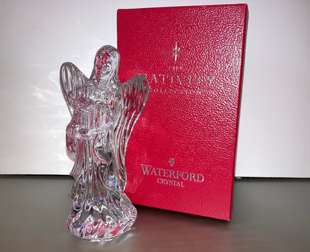 Vintage Waterford Crystal Angel With Harp, Signed Waterford Angel ...