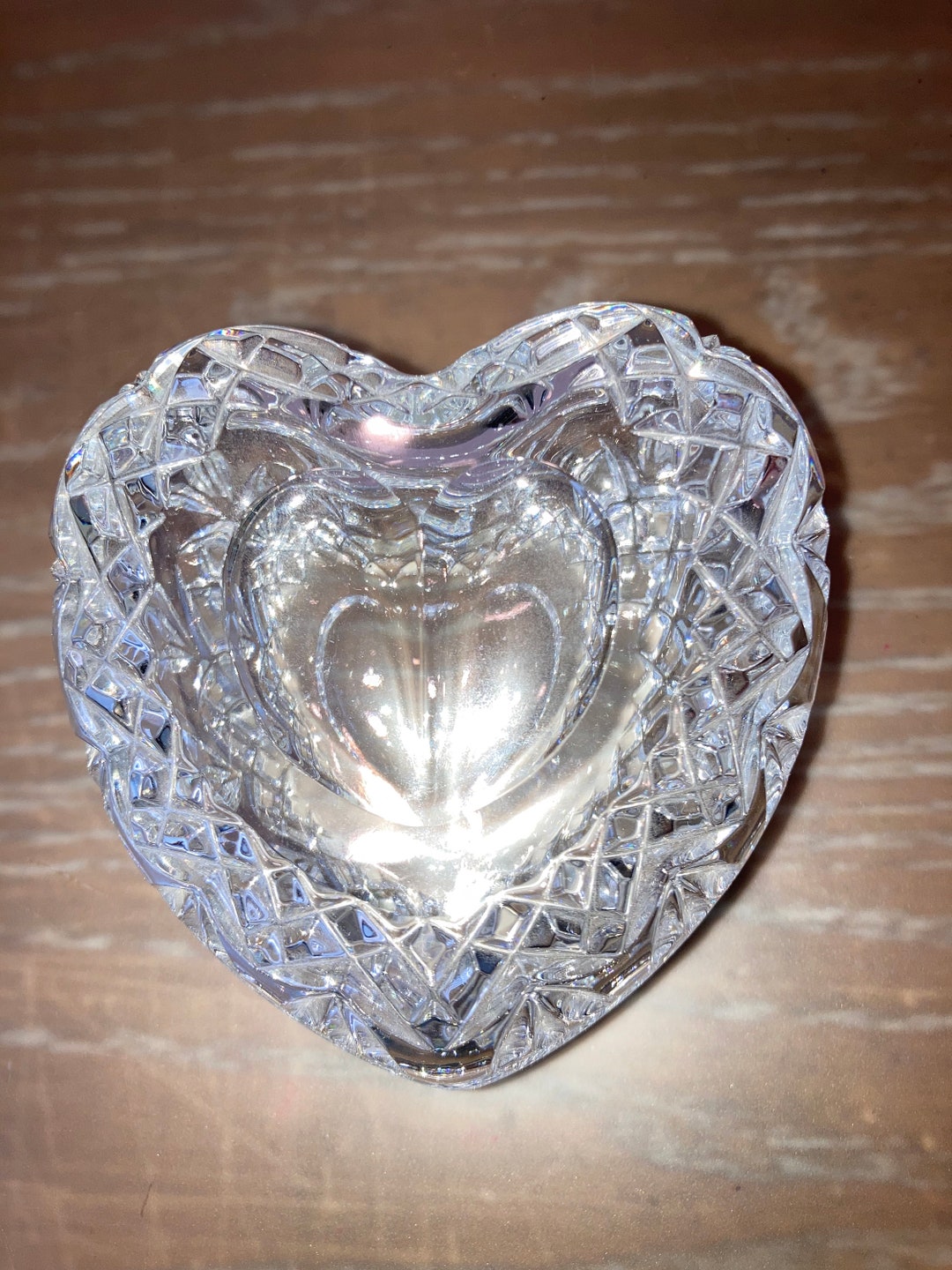 Waterford Crystal Heart Box, Vintage Waterford With Love Covered Box ...
