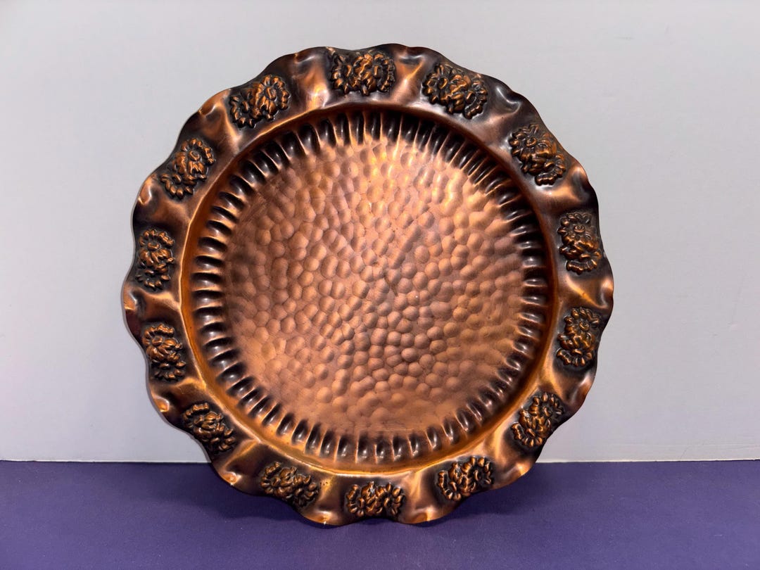 Vintage Copper 9 1/2" Plate, Gregorian USA Copper Plate, Vintage ...