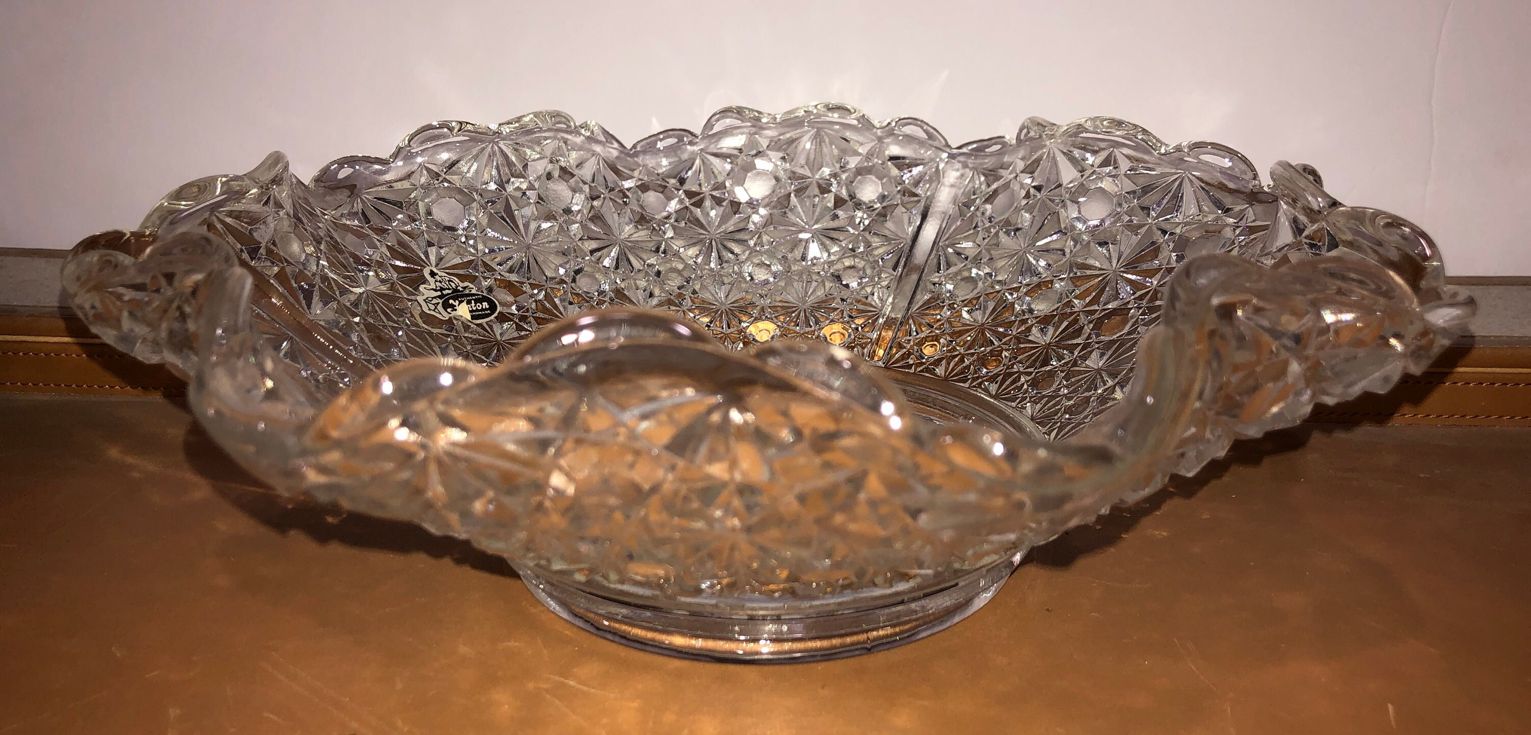 Fenton Clear Ruffled Glass Bowl Fenton Footed Daisy Bowl | Etsy