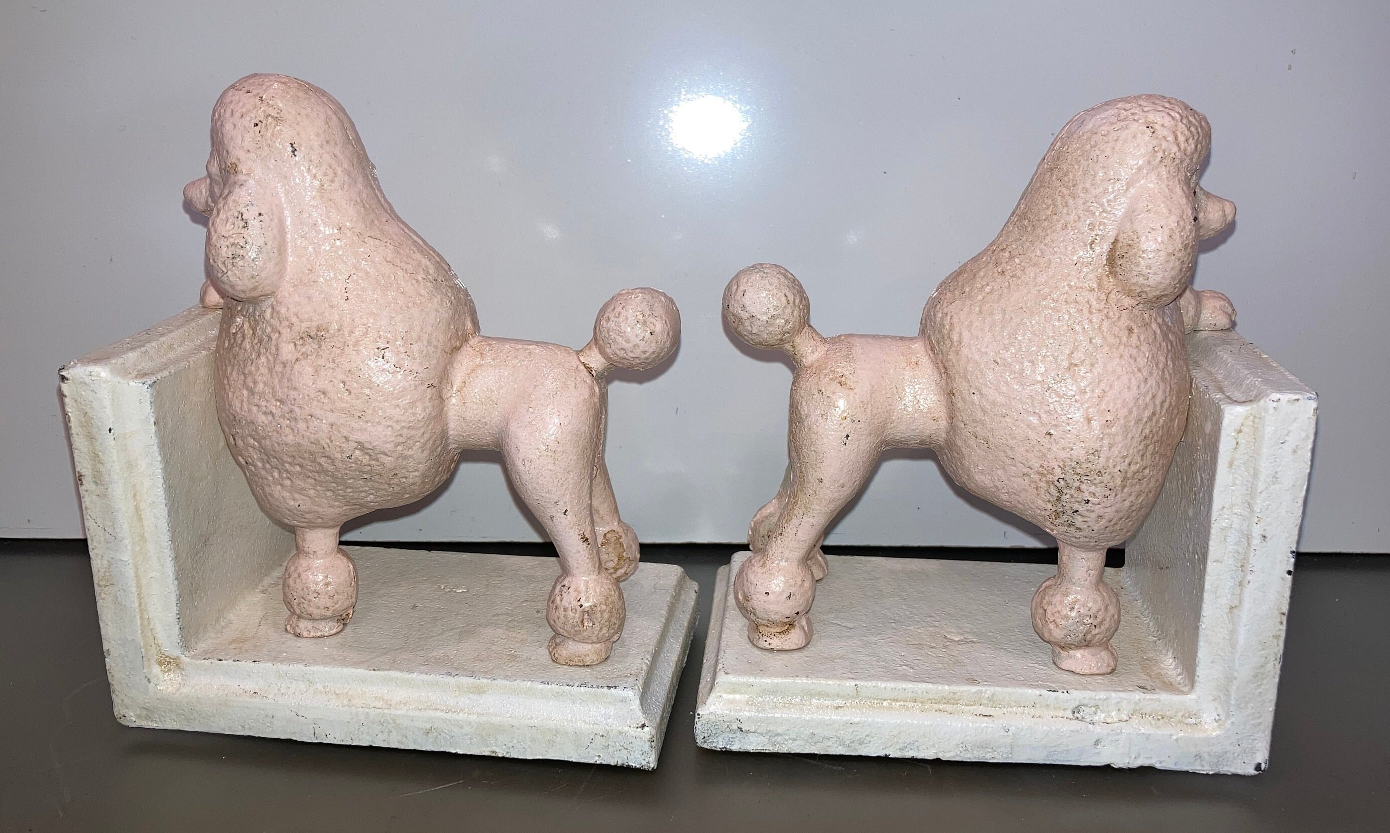 Pair of Vintage Pink Poodle Bookends Cast Iron Pink Poodle - Etsy