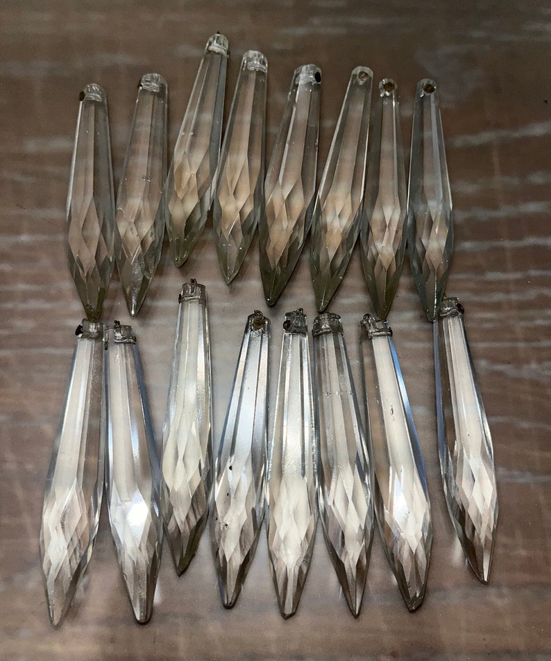 16 Antique Crystal Prisms, Antique Crystals Lot, Antique Chandelier ...