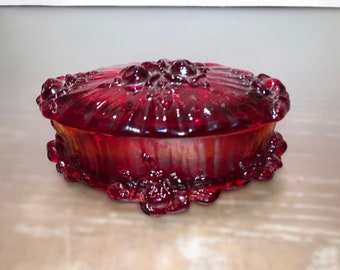 Ruby Red Fenton - Etsy