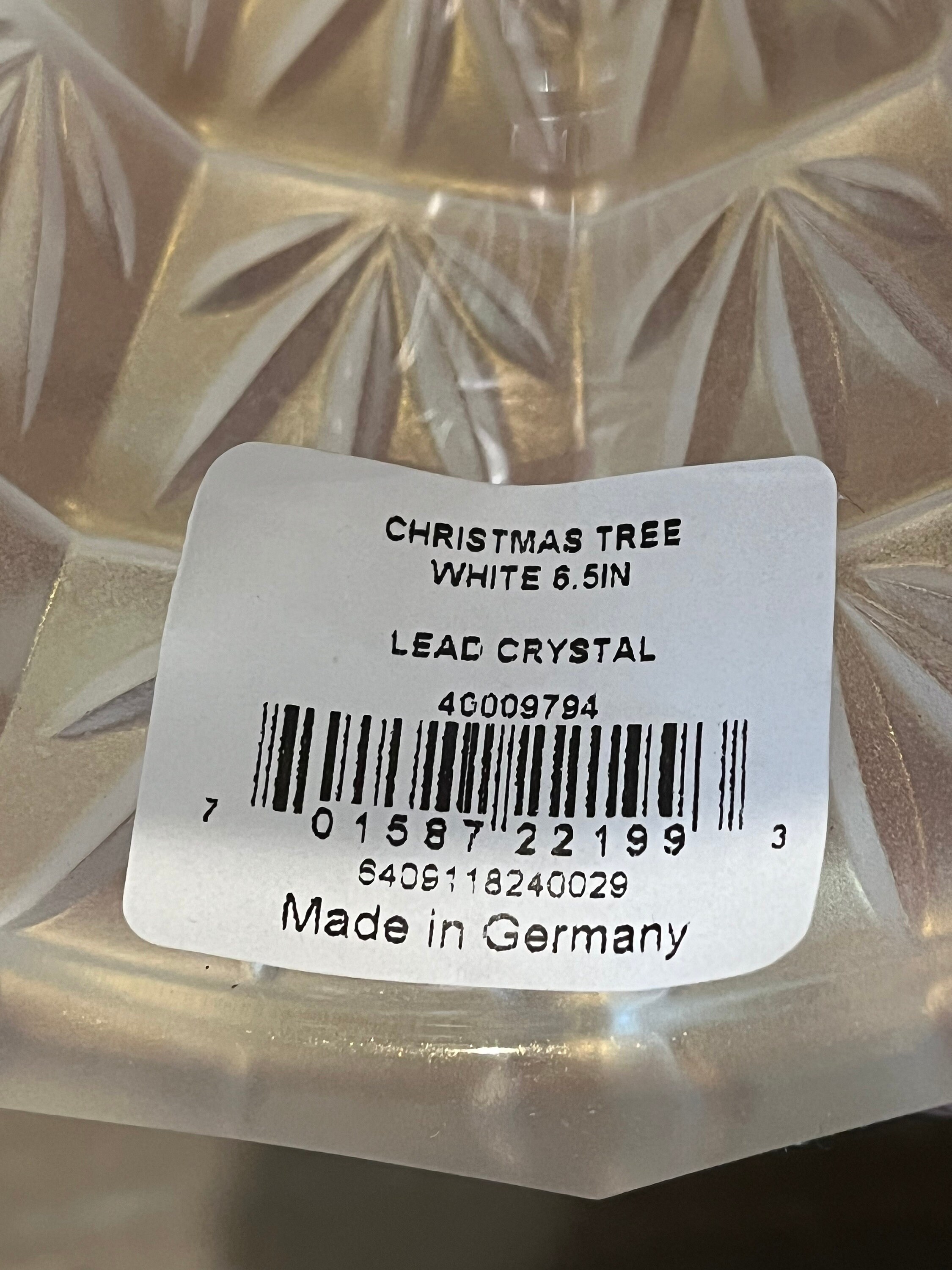 Waterford Marquis Large Christmas Tree, Marquis Iridescent White 6 1/2 ...