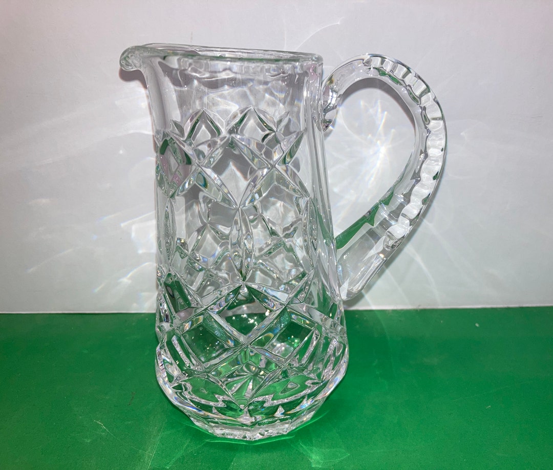 Vintage Crystal Pitcher, 5 1/2" Crystal Small Jug Pitcher, Quality ...