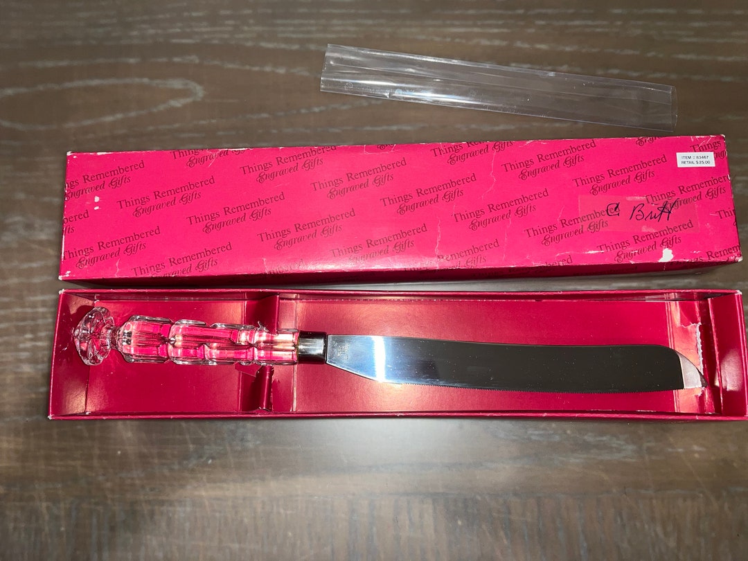 Vintage Crystal Cake Knife, Things Remembered Crystal Knife, 13 ...