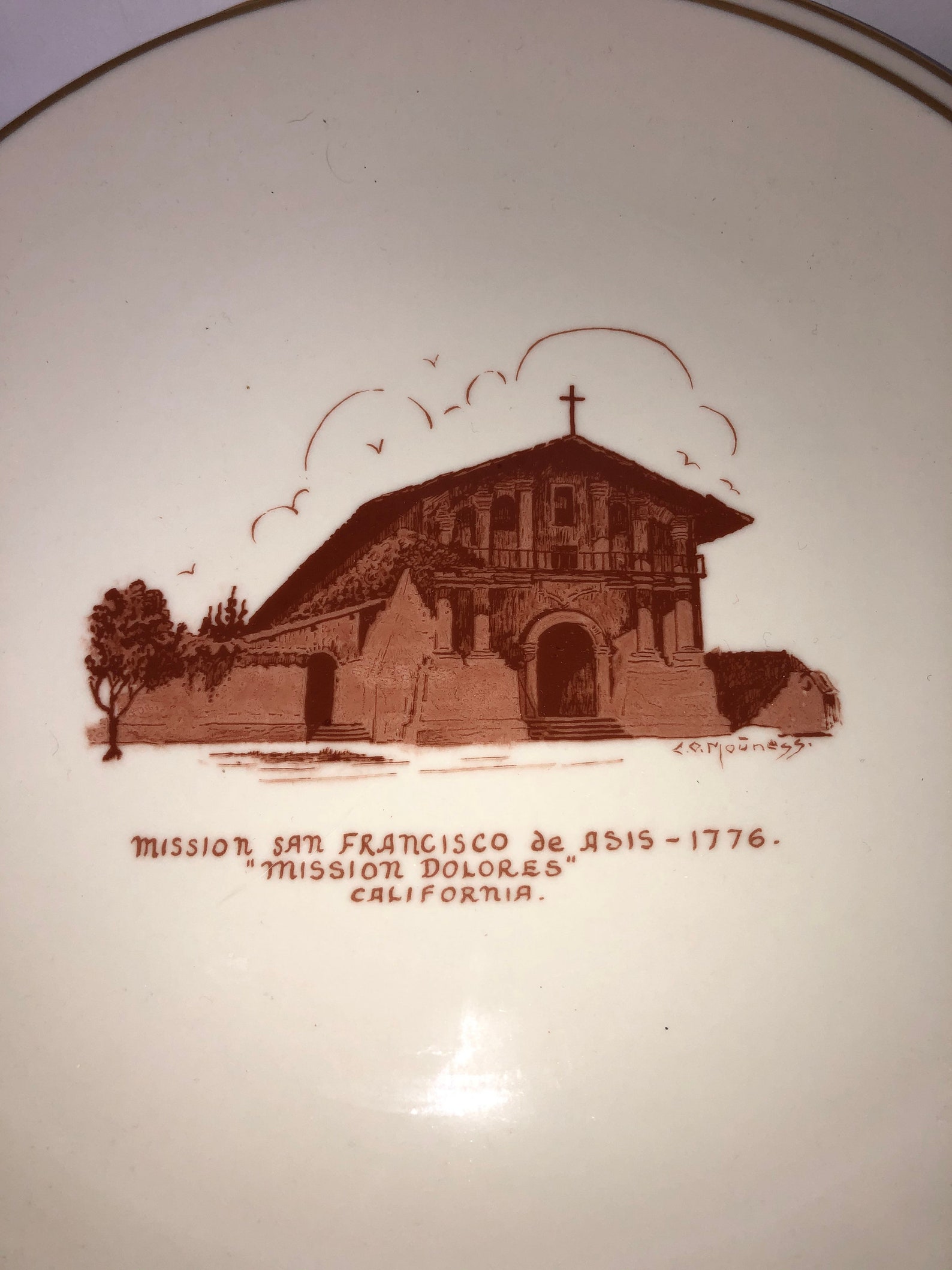 2 Vintage California Mission Dinner Plates Lenox Plates | Etsy