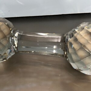 Vintage Crystal Knife Rest, Faceted Crystal Knife Rest, 5" Faceted ...