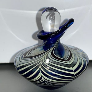 Art Glass Mini Perfume Bottle, Signed St Vine 99 Art Glass Perfume ...
