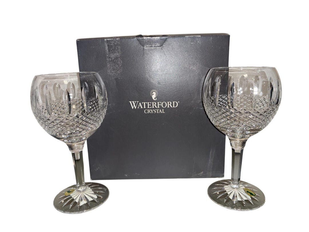 2 Waterford Glenmede Balloon Glasses, Waterford Glenmede Balloon Wine ...
