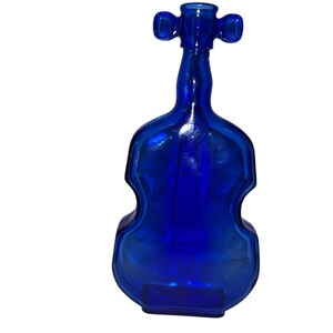 Vintage Blue Glass Vase, Vintage Violin Vase, Violin Bass Fiddle Vases ...