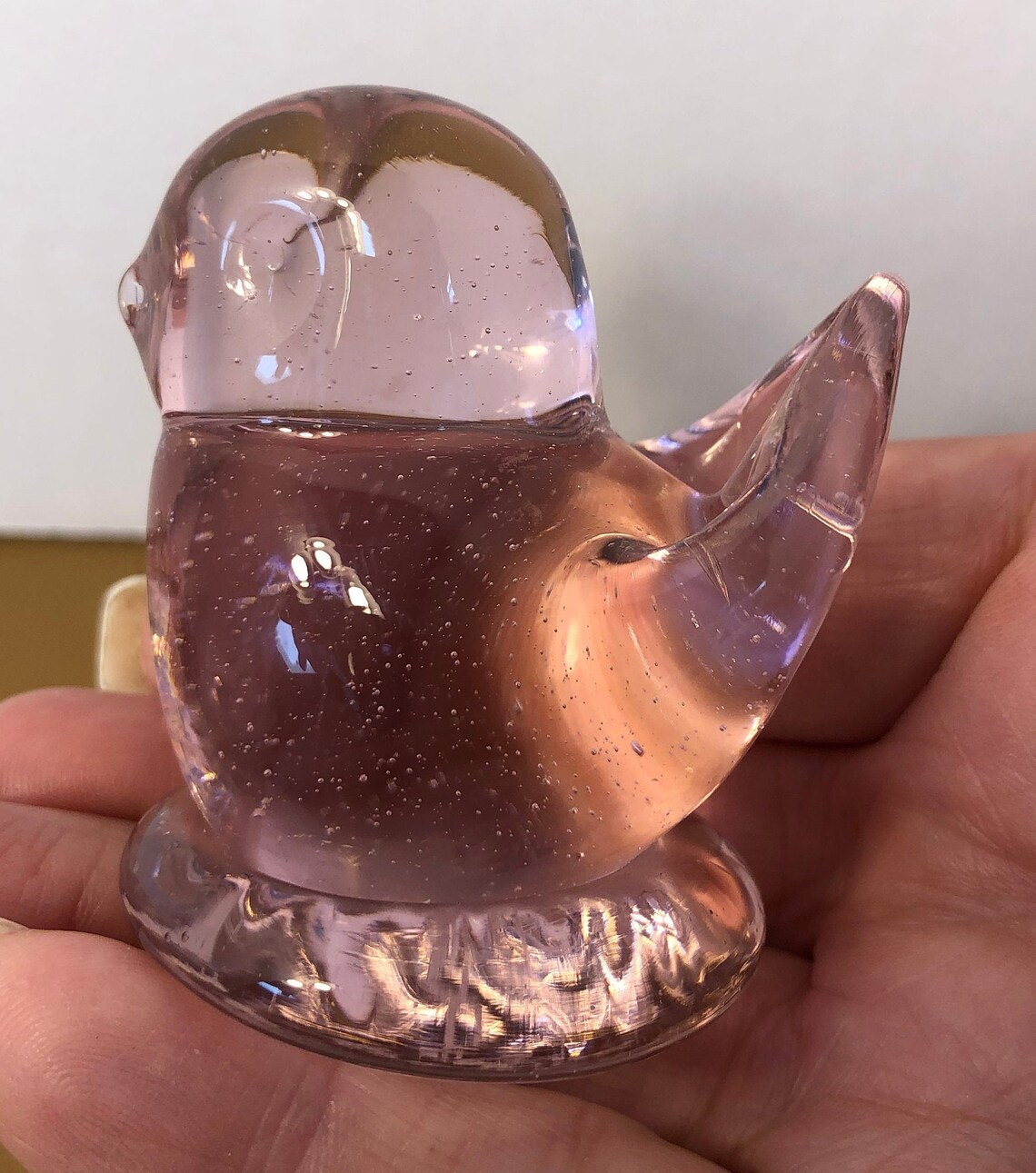 Pink Glass Bird Pink Bird of Hope Leo Ward Pink Glass Bird - Etsy