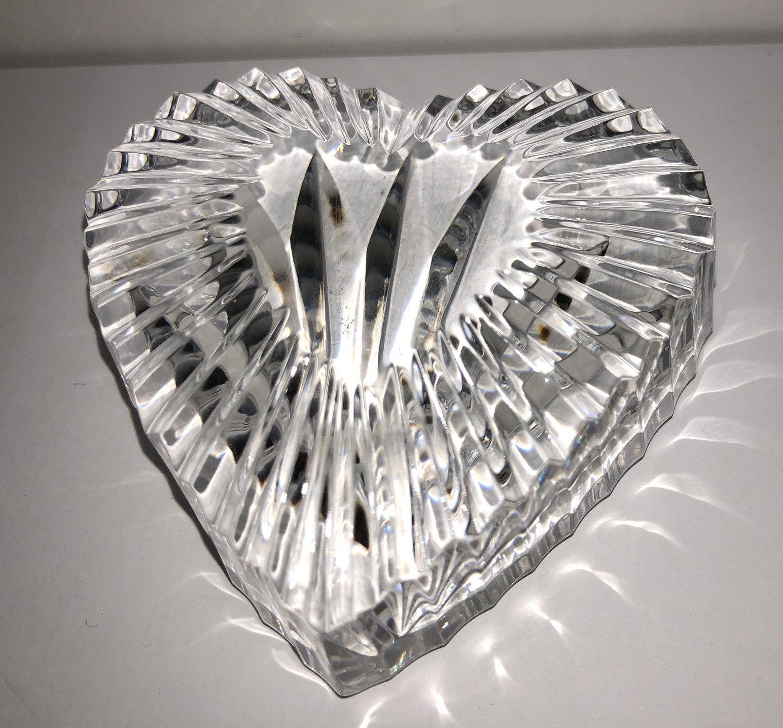 Waterford Crystal Double Heart Paperweight Vintage Waterford | Etsy