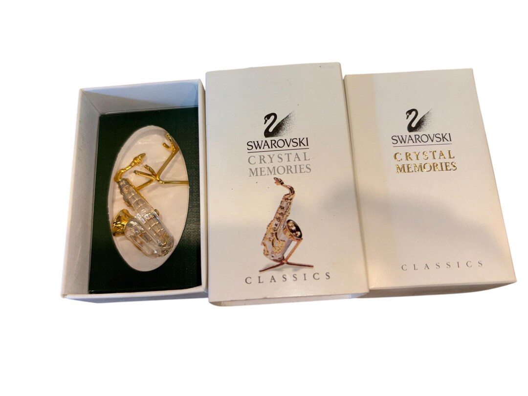 Swarovski Crystal Memories Saxophone, Swarovski Crystal Gold Sax ...