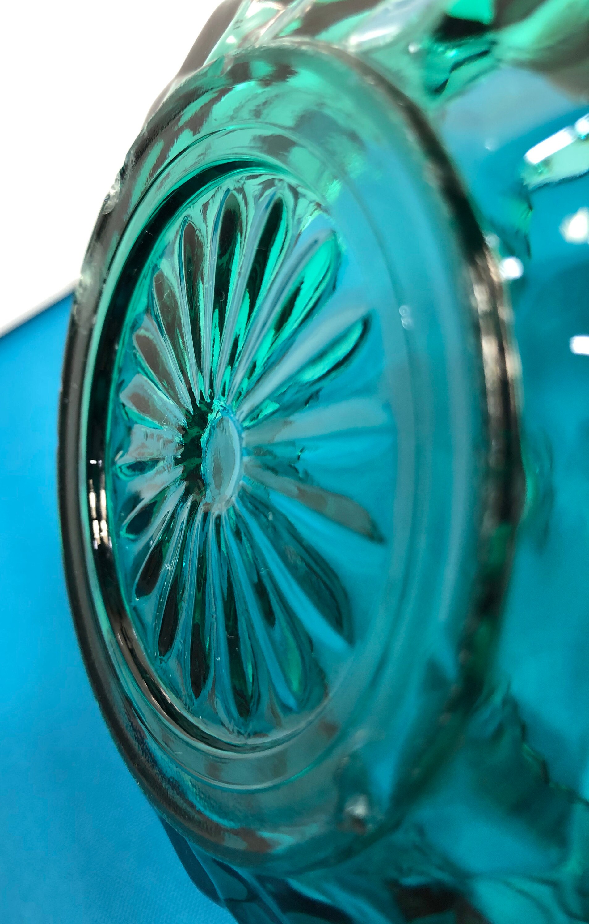 Vintage Fostoria Teal Green Covered Candy Fostoria American - Etsy