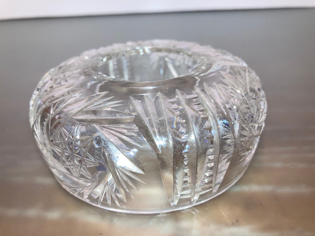 Vintage Hair Receiver Lid, Clear Stars Pattern Lid, Clear Lid With ...