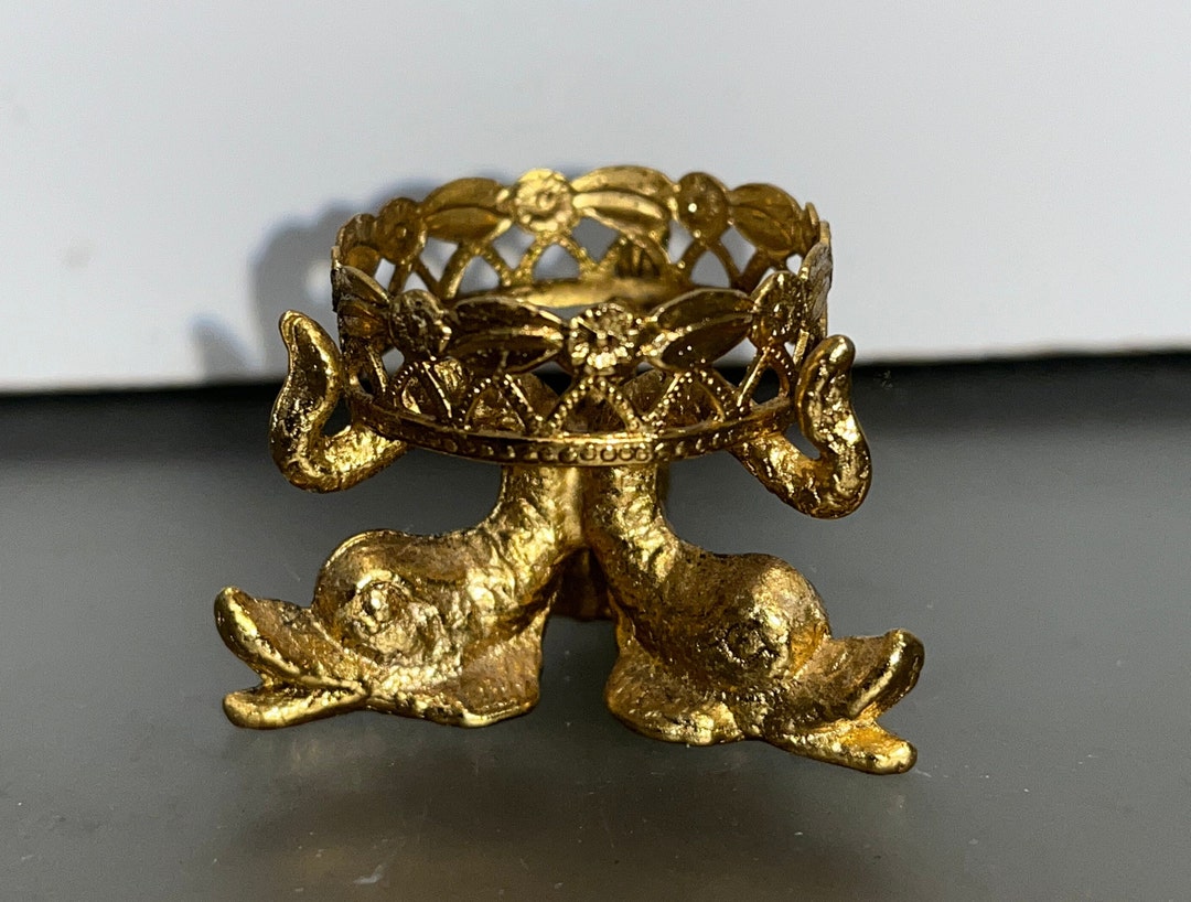 Brass Dolphin Egg Stand, Tri Dolphin Egg Stand, Brass Dolphin Stand ...