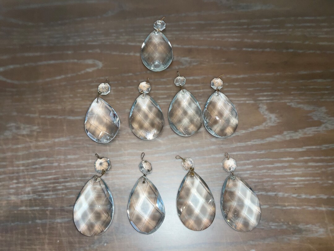 9 Teardrop Prism Sets, 3 1/4" Teardrop Prisms, 2 1/2" Teardrop, 1/2 ...