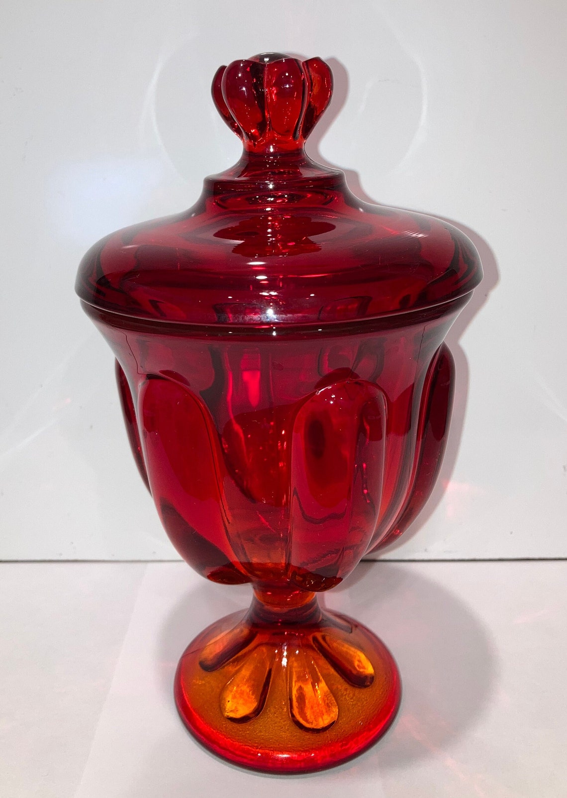 Vintage Viking Ruby Red Lidded Candy Viking Modern Lidded - Etsy