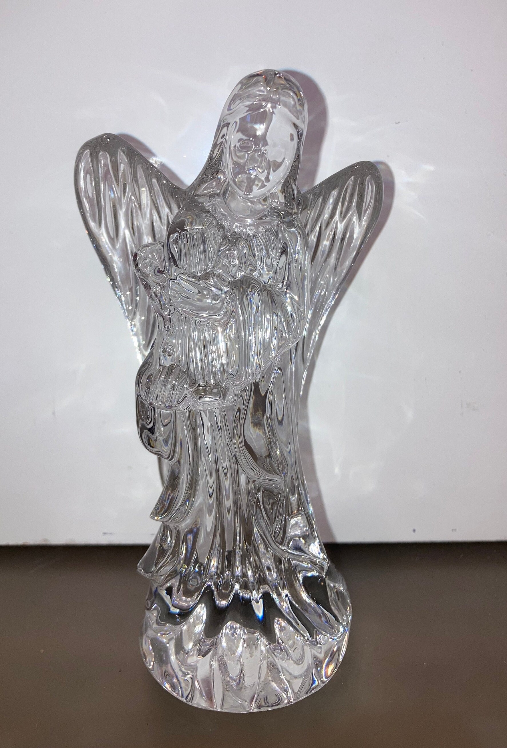 Vintage Waterford Crystal Angel With Harp Signed Waterford - Etsy