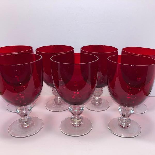 Ruby Red Goblets - Etsy