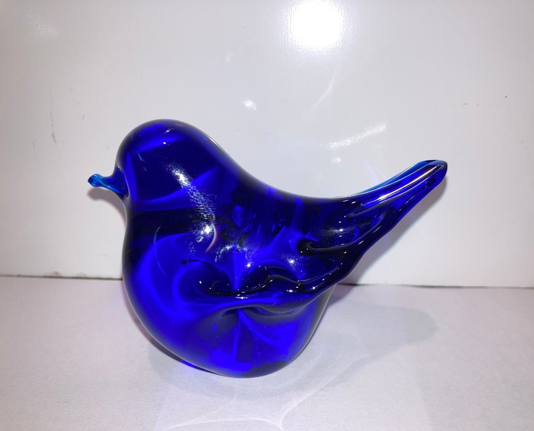 Vintage Cobalt Glass Bird, Sweden Cobalt Blue Glass Bird, Sweden Cobalt ...
