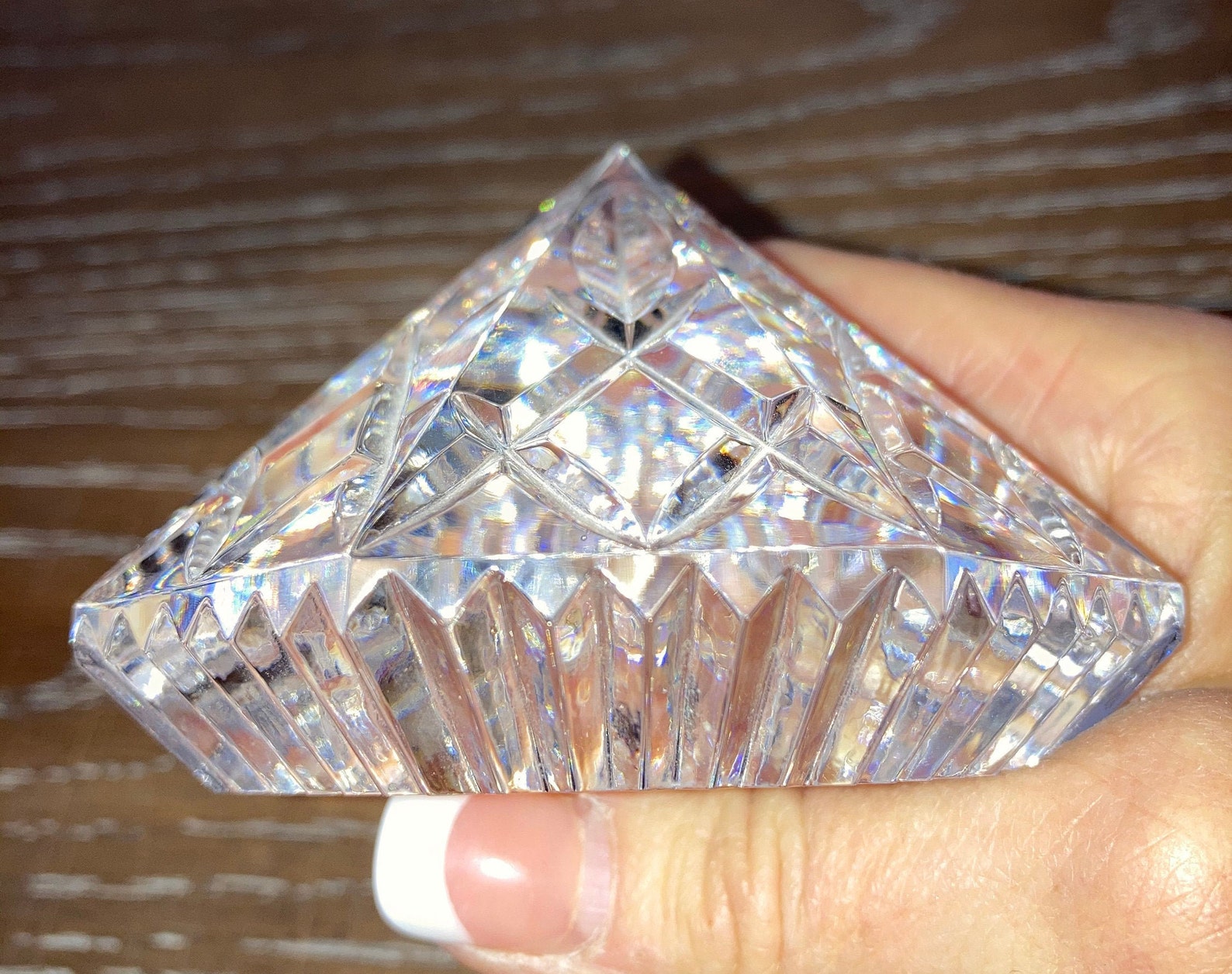 Waterford Crystal Pyramid Paperweight Waterford Lismore - Etsy