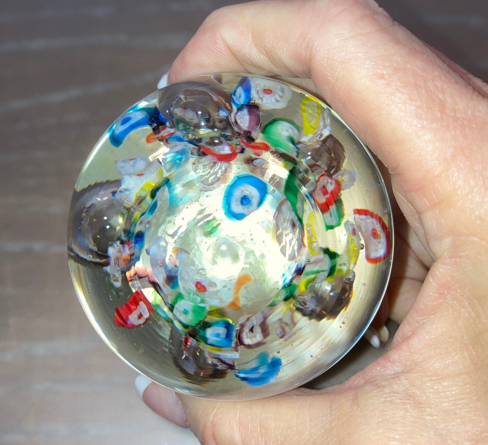 Vintage Japan Ribbon Paperweight, Japan Millefiori Paperweight ...