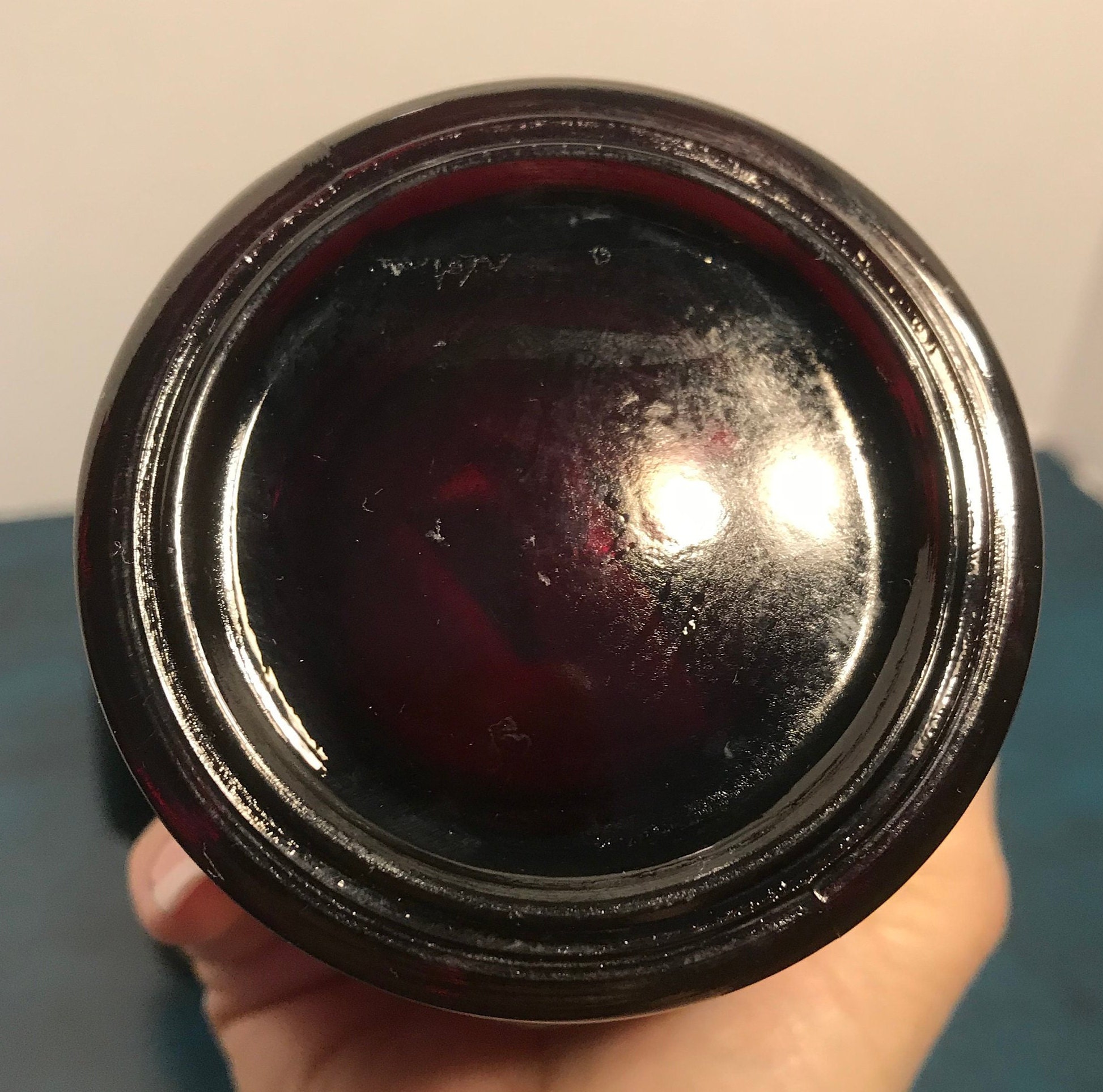 2 Vintage Ruby Red Glass Georgian Glasses Anchor Hocking Ruby - Etsy