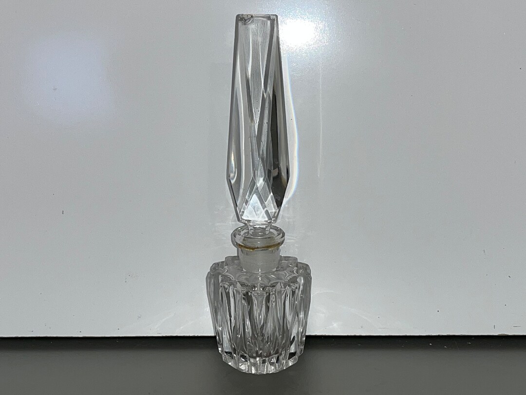 Vintage Regency Perfume Bottle, Vintage Faceted Perfume Bottle, Round ...