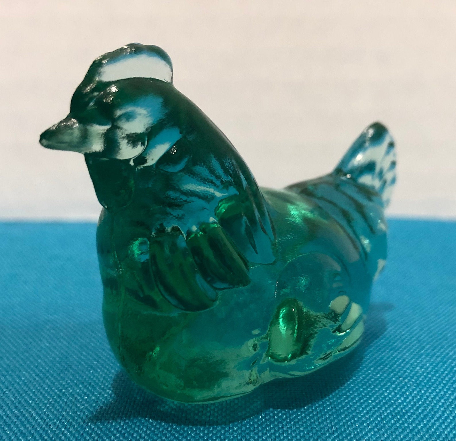 Fenton Green Hen Figure Vintage Fenton Glass Chicken Fenton - Etsy
