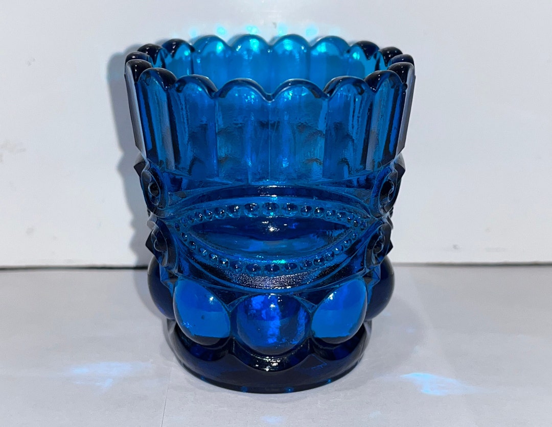 Vintage Eyewinker Blue Glass Toothpick, Teal Blue Glass Toothpick ...