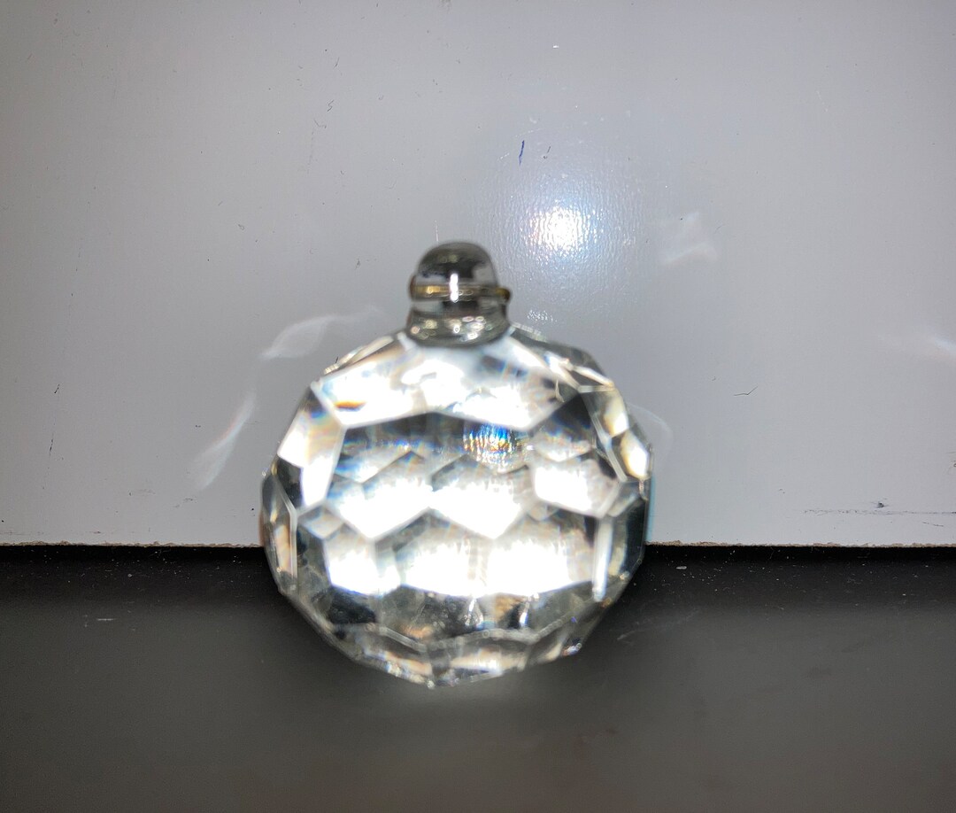 Antique Hanging Prism Cut Crystal Round Faceted Crystal for - Etsy