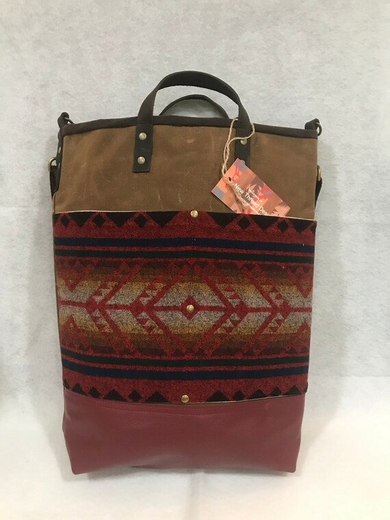 Handmade Waxed Canvas and Wool Computer Bag - Etsy