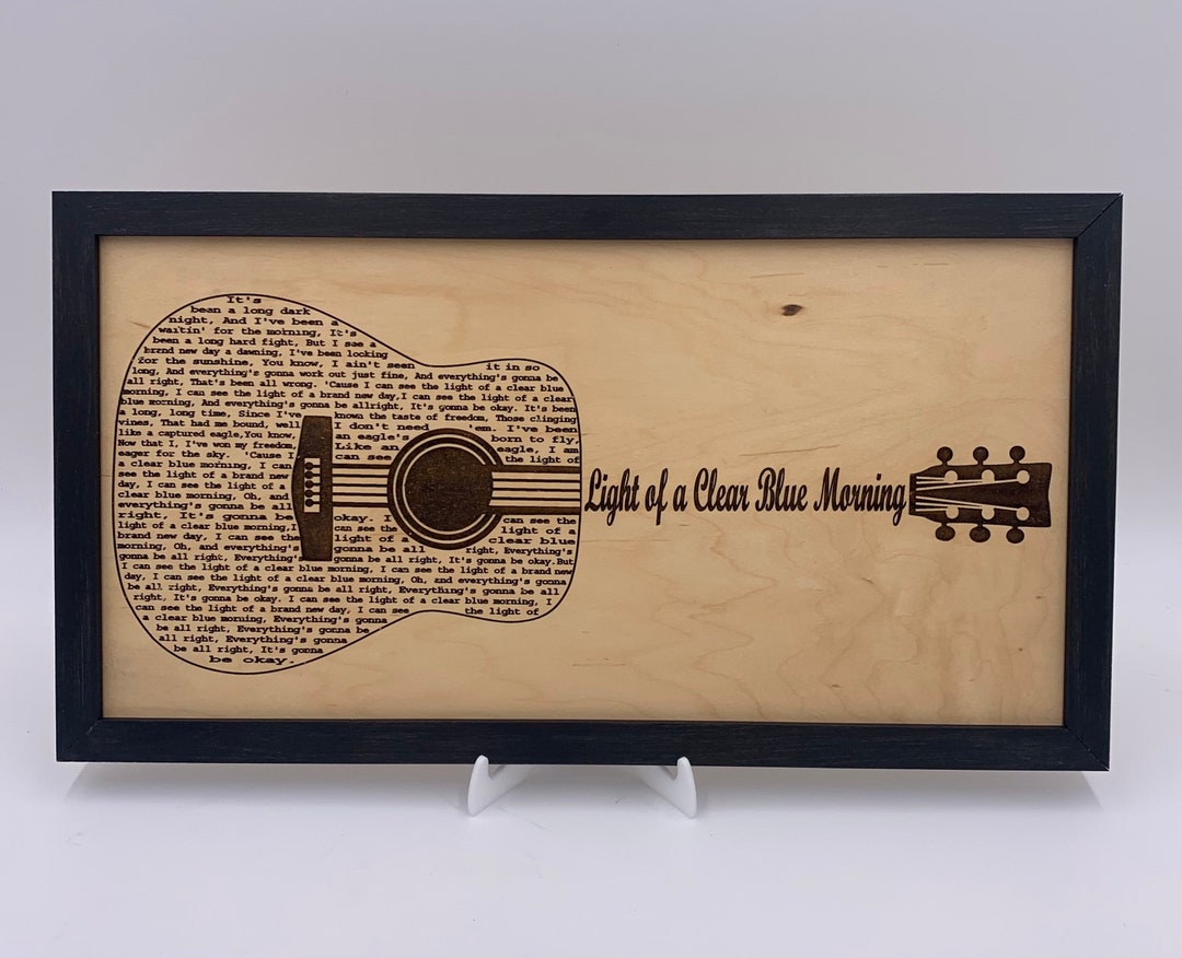 Wood Guitar Song Lyric Sign - Etsy
