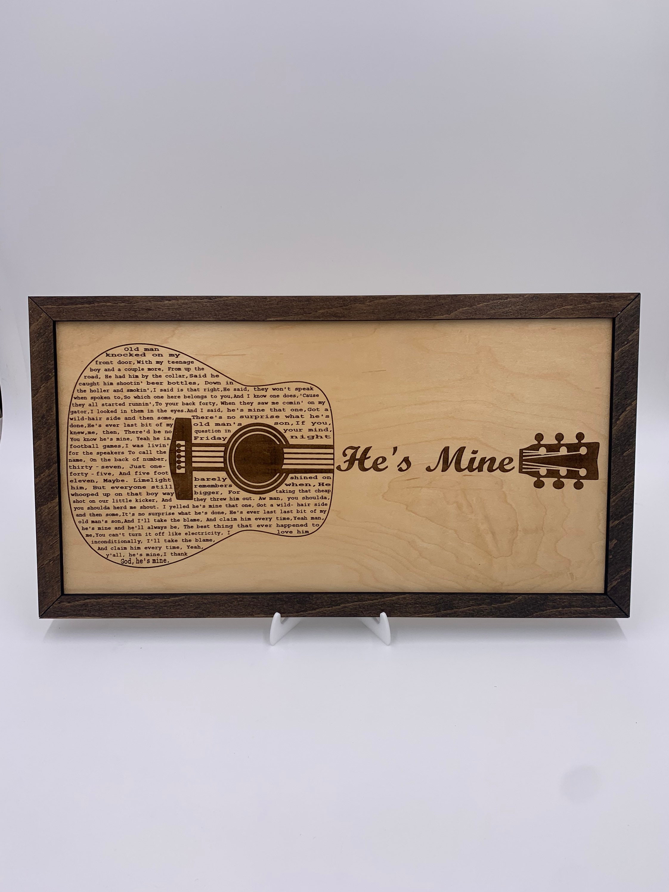 Wood Guitar Song Lyric Sign - Etsy
