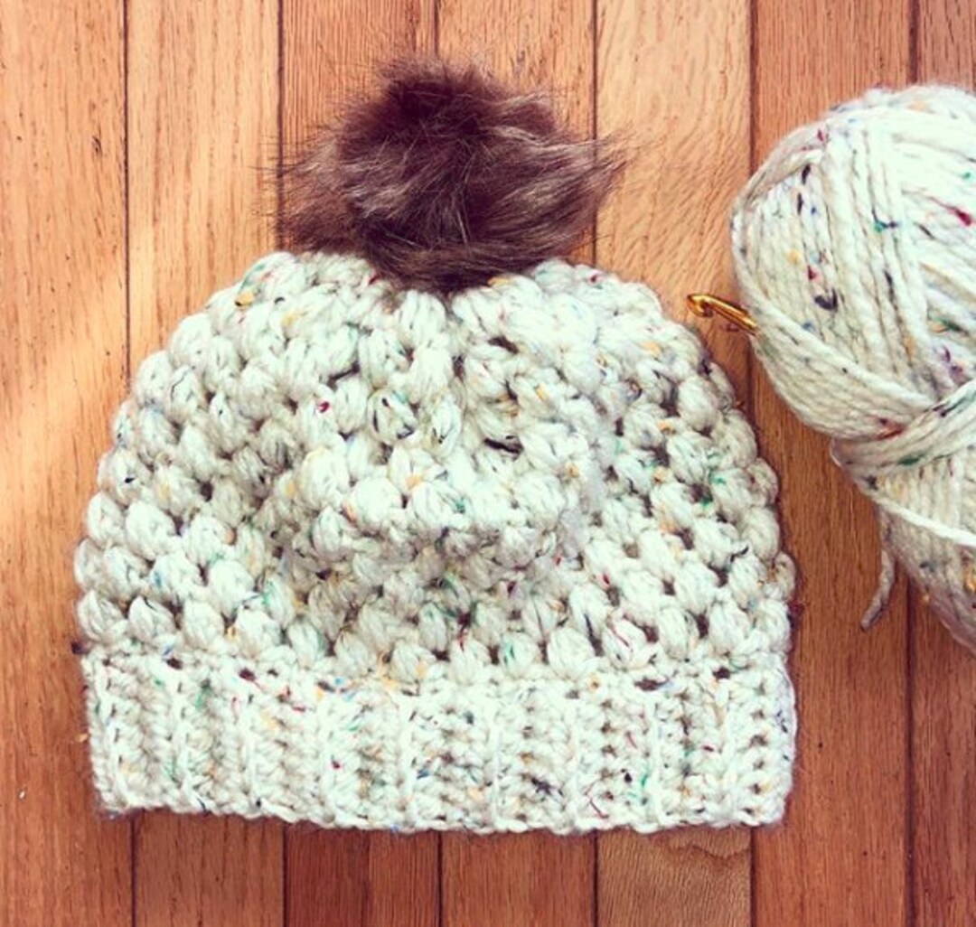 Chunky Fitted Puff Stitch Beanie Pattern - PATTERN ONLY - Etsy