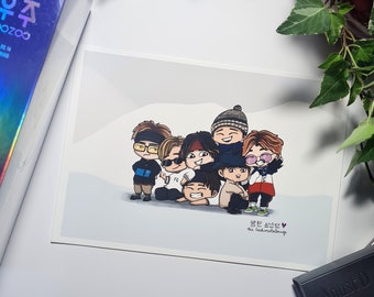 BTS Bon Voyage Print, New Zealand Chibi Fan Art - Etsy