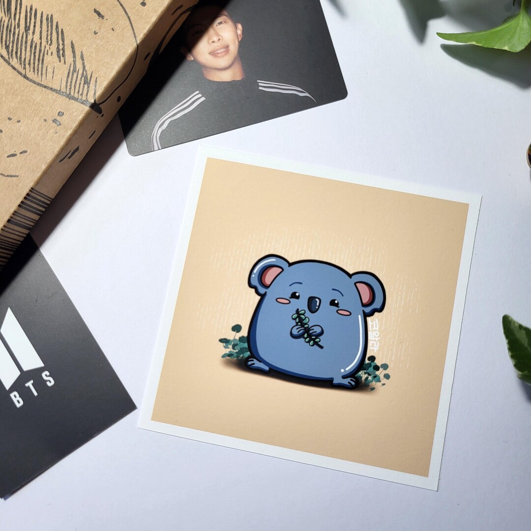 Bangtanimals - Namjoon, Koala Kawaii 4" Print, Cute BTS RM Art - Etsy