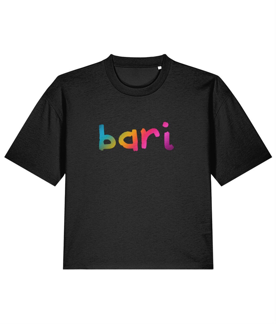 Boxy Loose Fit BARI SINGER Rainbow Print Tshirt, Organic Cotton Choir ...