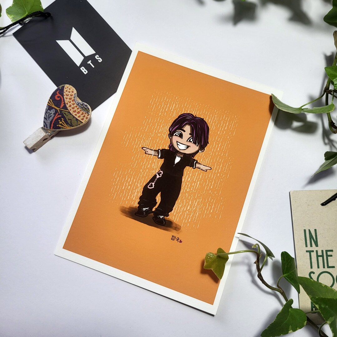 Jungkook Butter Lineup Chibi Art Print, Archive Quality, BTS ...