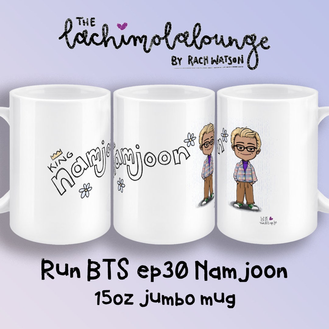 Namjoon Run BTS Ep30 Mug, BTS Fan Gift, RM Merch, 15oz White Ceramic ...