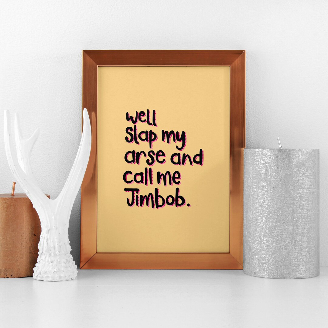 SWEARY PRINT, Slap My Arse Wall Art, Swearing Lettering, Profanity A4 ...